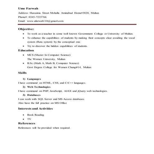 UAP-CV-format farhana sharmin.doc