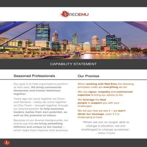 Red Emu Capability Statement | PDF