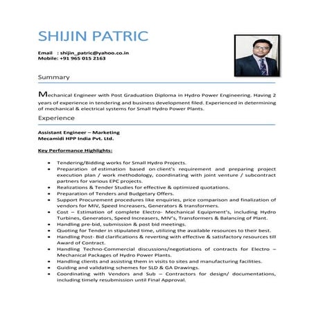 Shijin CV | PDF