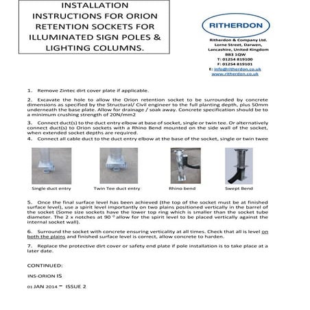 orion installation illuminated | PDF