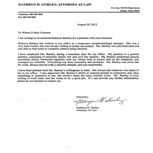 Kathreyn Gurley Letter of Rec. | PDF