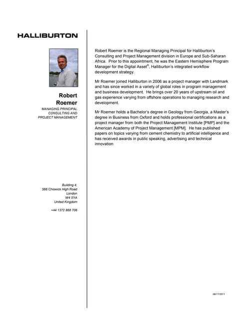 Robert Roemer presentations