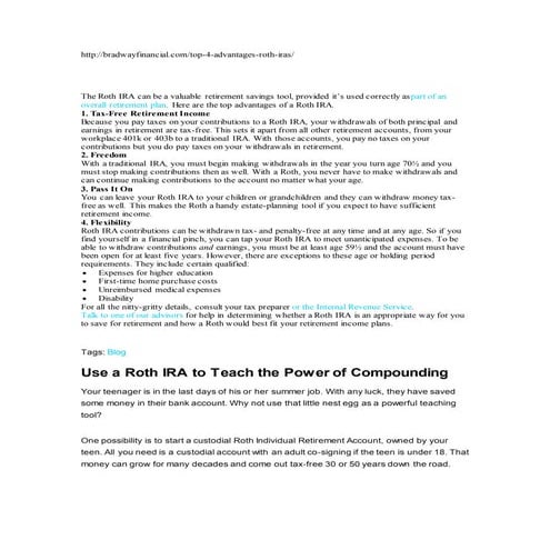 ROTH IRA BENEFITS | DOCX