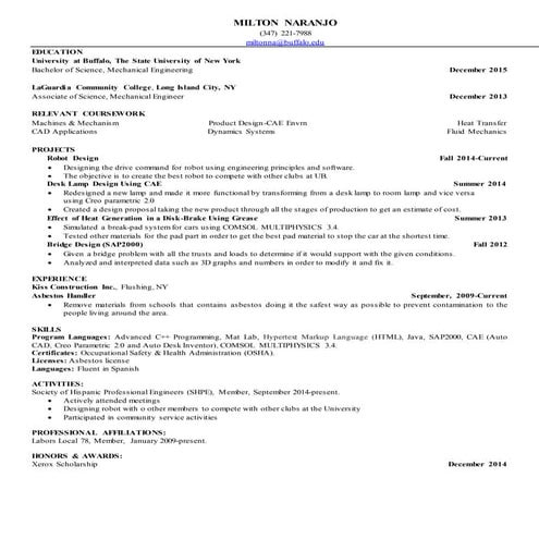 Richard Horta Resume 2-5-2016 | PDF