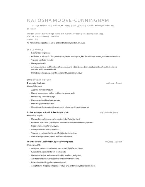 Phyllis Downes Resume updated | PDF