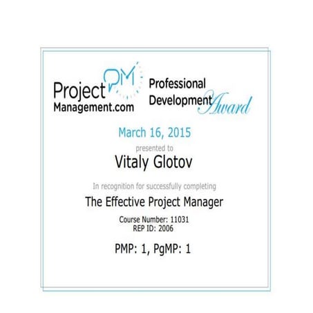 The Effective Project Manager Ppt