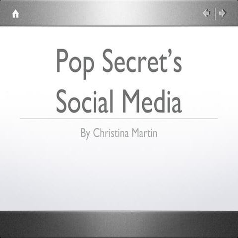Pop Secret Social Media Analysis | PPT