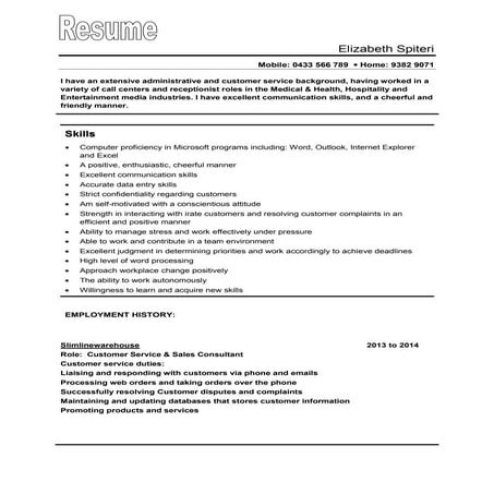 Resume Elizabeth Spiteri 2014 (2) | PDF