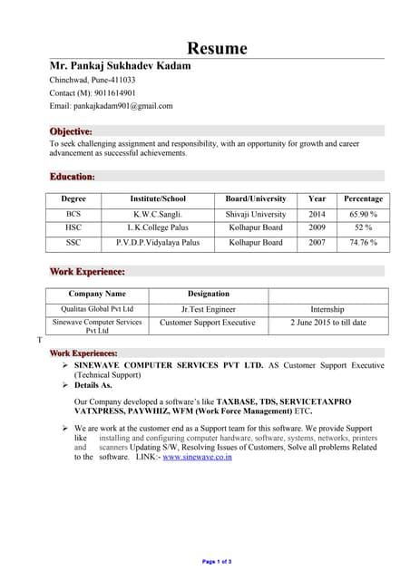 Manoj Resume | DOCX