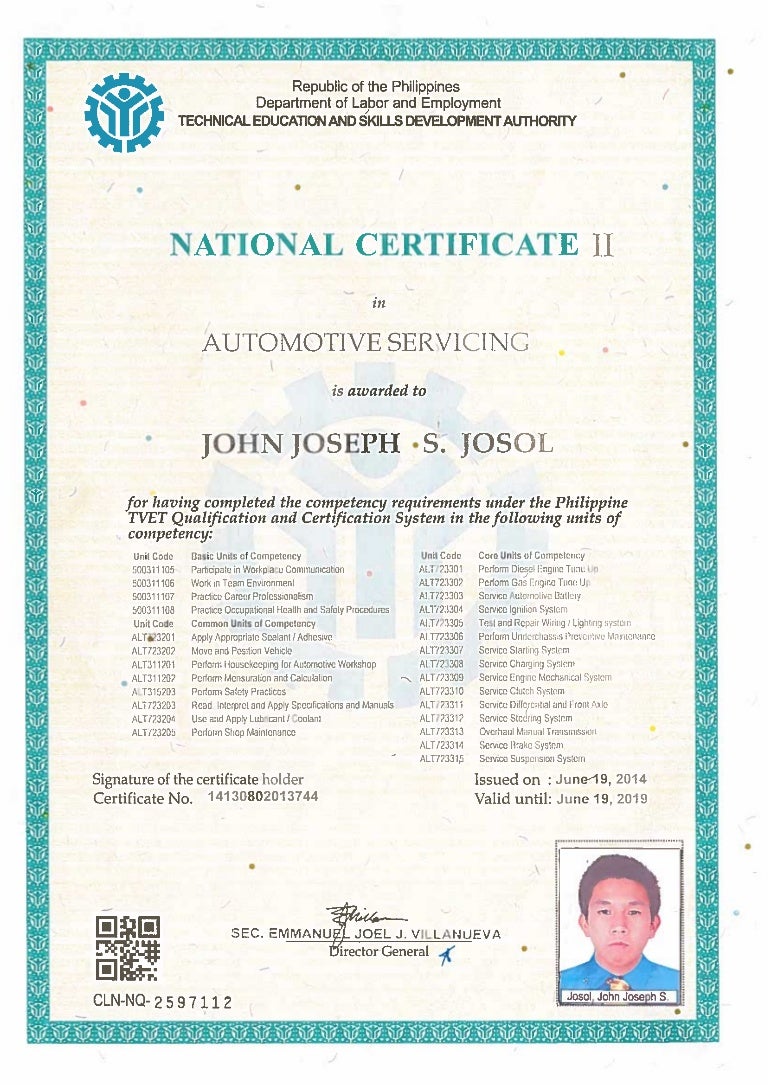 NC2 Certificate