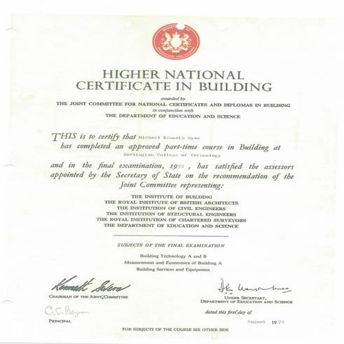 HNC Cert - M Wyse | PDF