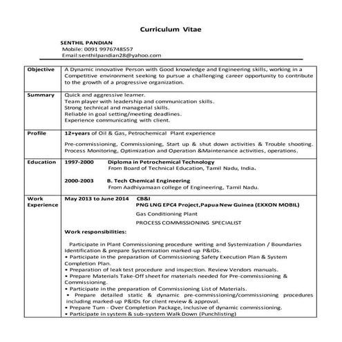 SENTHIL PANDIAN CV | DOCX
