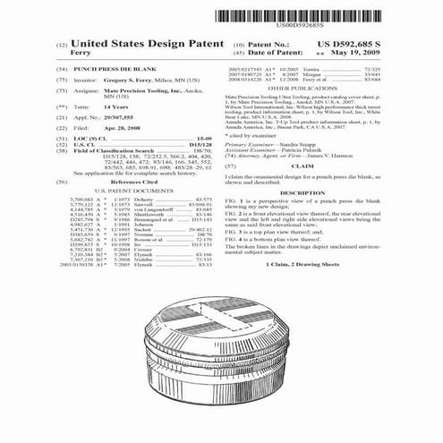 United States Patent_ D592685_EASYVIEW | PDF