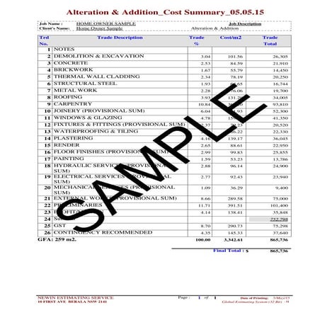 Home Owner Sample | PDF
