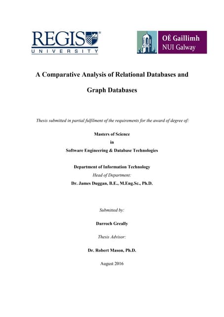 A Comparative Analysis Of Relational Databases And Graph Databases Pdf