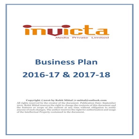 Business Plan - v 1.0_Invicta | PDF