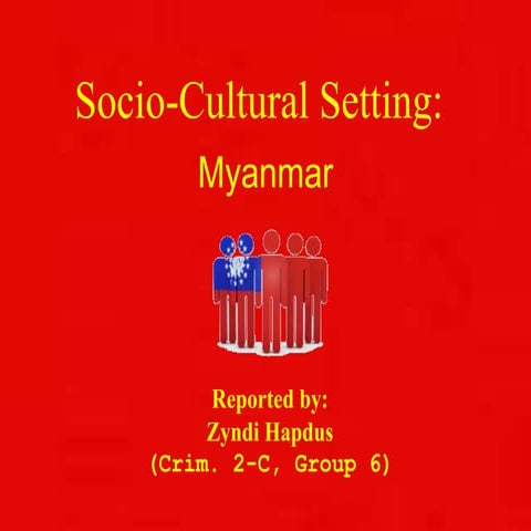 Myanmar (Socio-Cultural Setting) | PPTX