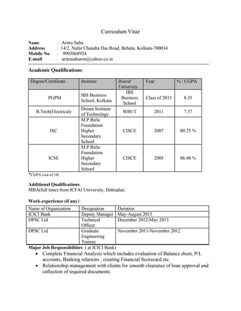 CV Asif | PDF | Business | Business and Finance