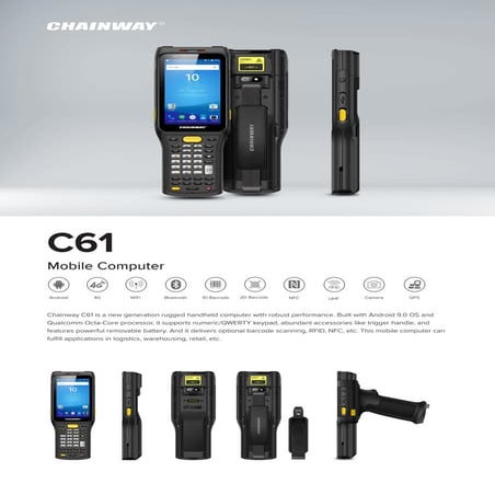 Chainway's C61 Mobile Computer | PDF | Smartphones | Consumer Electronics