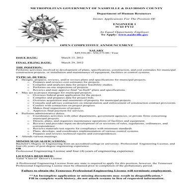 Village of Hanover Park Plan Reviewer/Project Coordinator | PDF