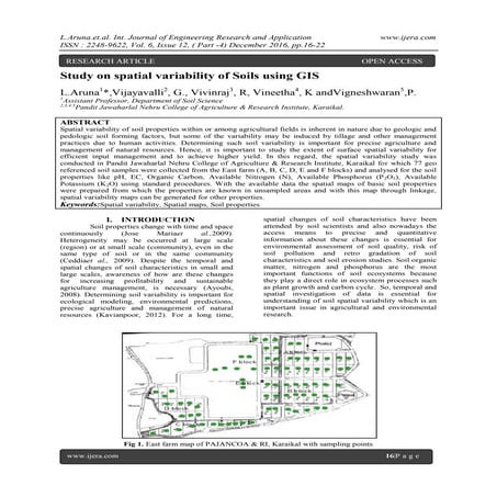 Study on spatial variability of Soils using GIS | PDF | Agriculture | Industries
