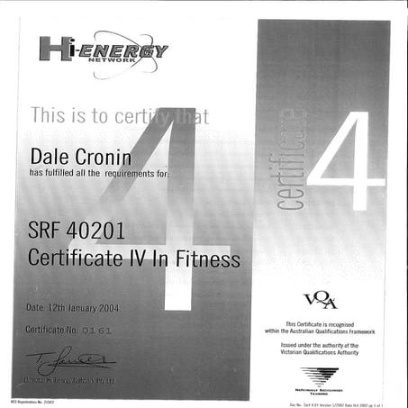 Certificate IV in Fitness | PDF