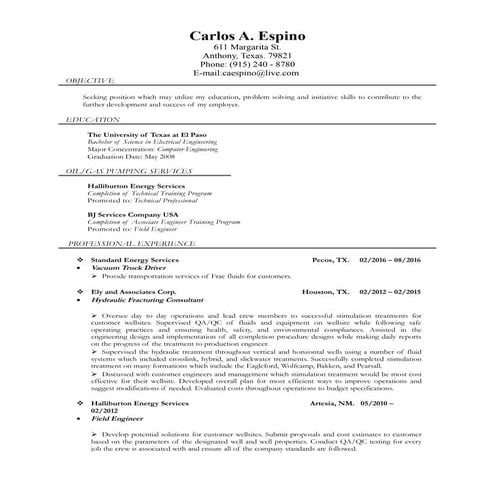 Carlos Espino - Resume | DOC