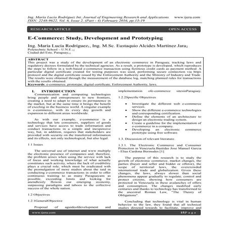 E-Commerce: Study, Development and Prototyping | PDF