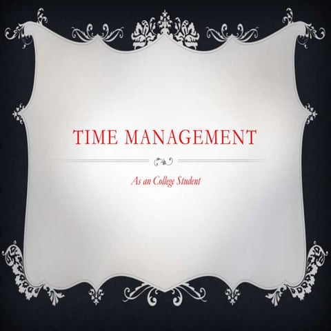 presentation on time management | PPT
