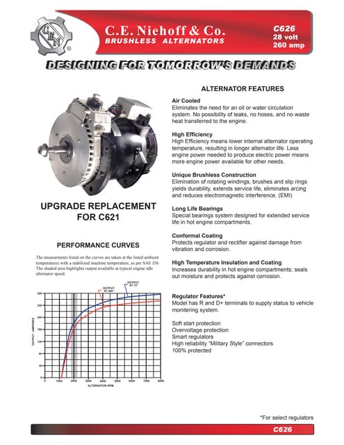 C131 Niehoff Alternator Specifications | PDF | Automotive