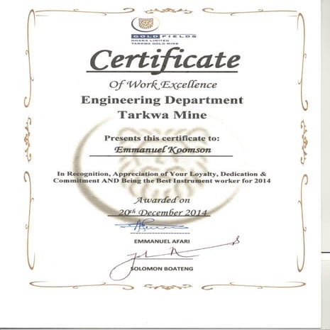 BEST AWARD CERT | PDF