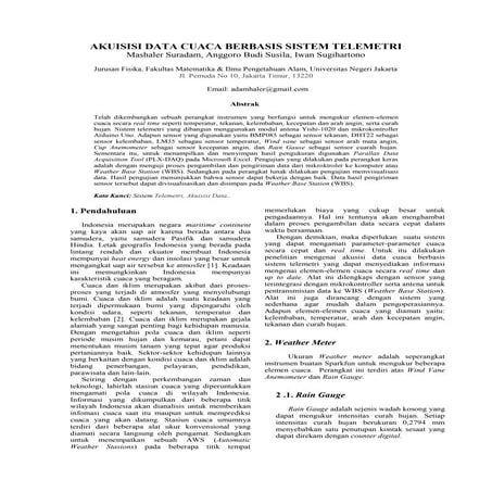 Skripsi - Akusisi Data Cuaca Berbasis Sistem Telemetri.compressed | PDF