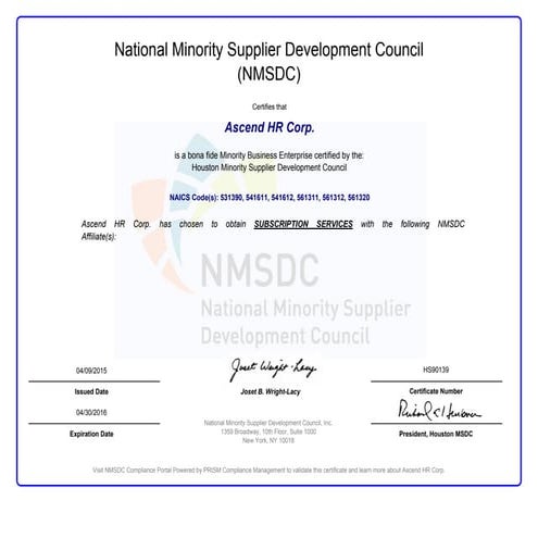 Ascend_HR_Corp_MBE_Certificate | PDF