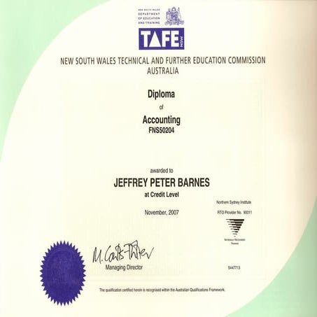 TAFE - Accounting - Diploma | PDF