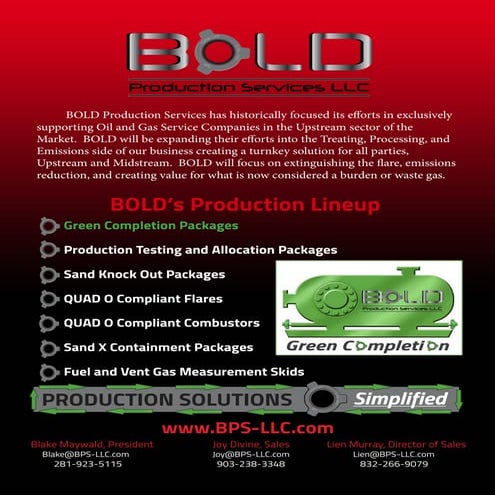 Bold Production Services | PDF