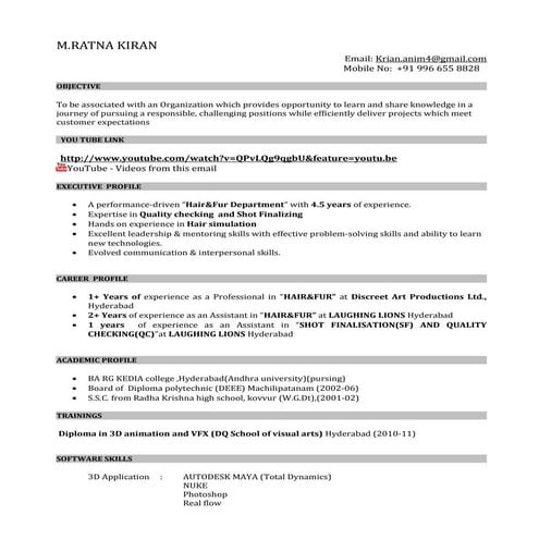 RESUME_KIRAN | PDF