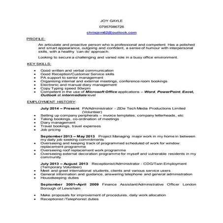 Karen wilson cv current | DOCX