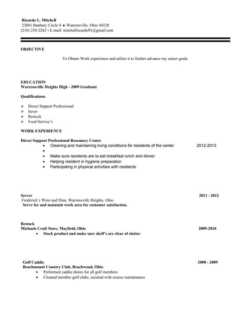 Josh Dickson Resume | DOC