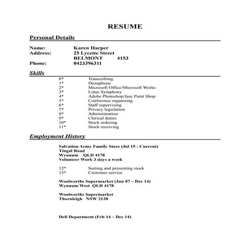 Ricky bush Resume | DOC
