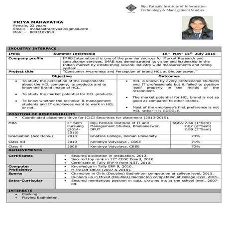 PRIYA MAHAPATRA.. rectified CV | DOC