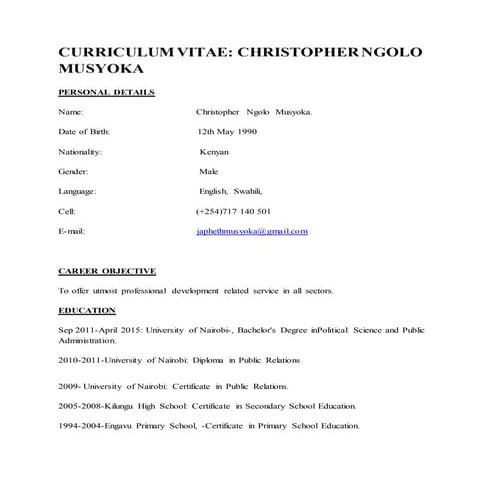 CV - ELV ENGINEER | PDF