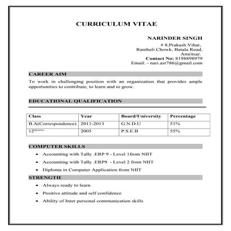 narinder resume | DOC