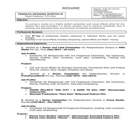 MVKrishnamurthyResume_17112015 | PDF