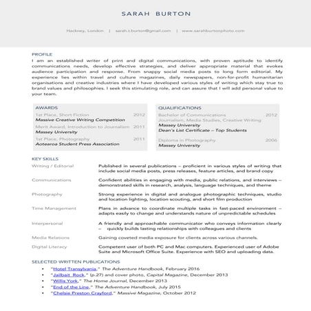 Sarah Burton CV_April2016 | PDF