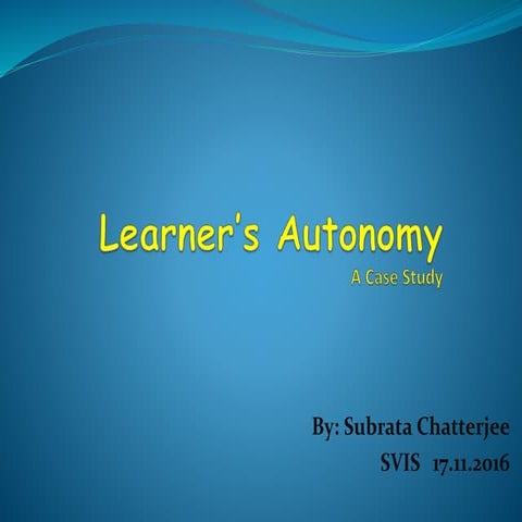 Learner's Autonomy | PPTX