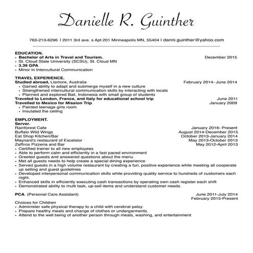 Administrative resume (ecs | PDF