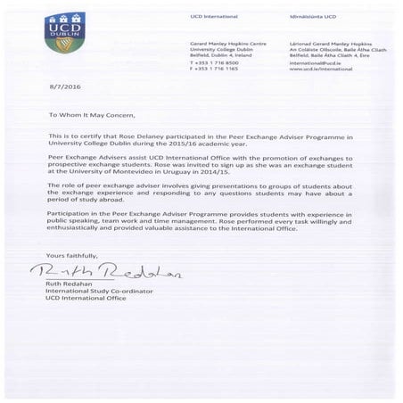 Peer Exchange Adviser Reference for Rose Delaney | PDF