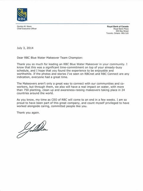 RBC Reference Letter