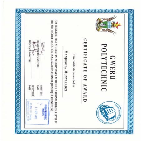 HND Award Cert | PDF