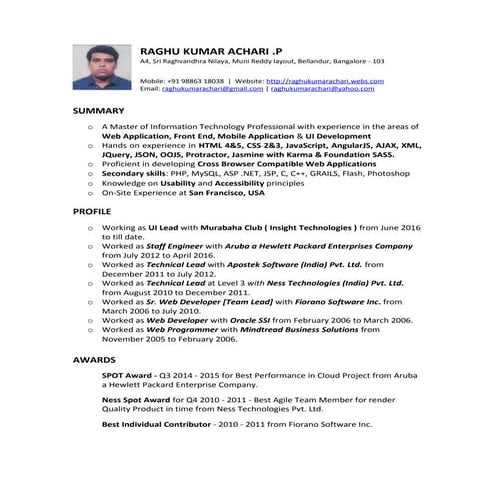 Nikhil Bhalla Resumé | PPT